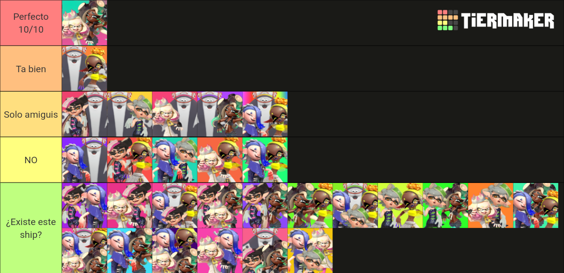 Splatoon Idol ships Tier List (Community Rankings) - TierMaker