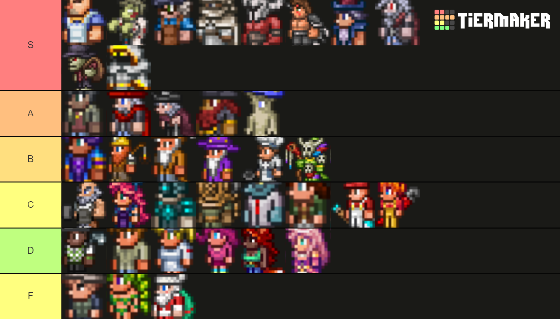 Terraria and Thorium Npcs Tier List (Community Rankings) - TierMaker
