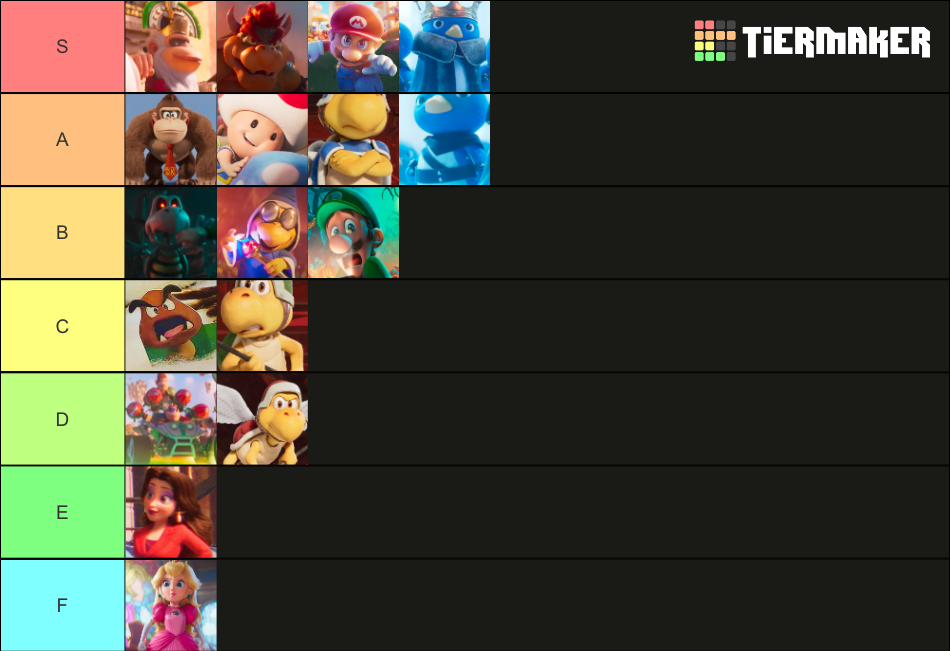 The Super Mario Bros. Movie Design Tier List (Community Rankings ...