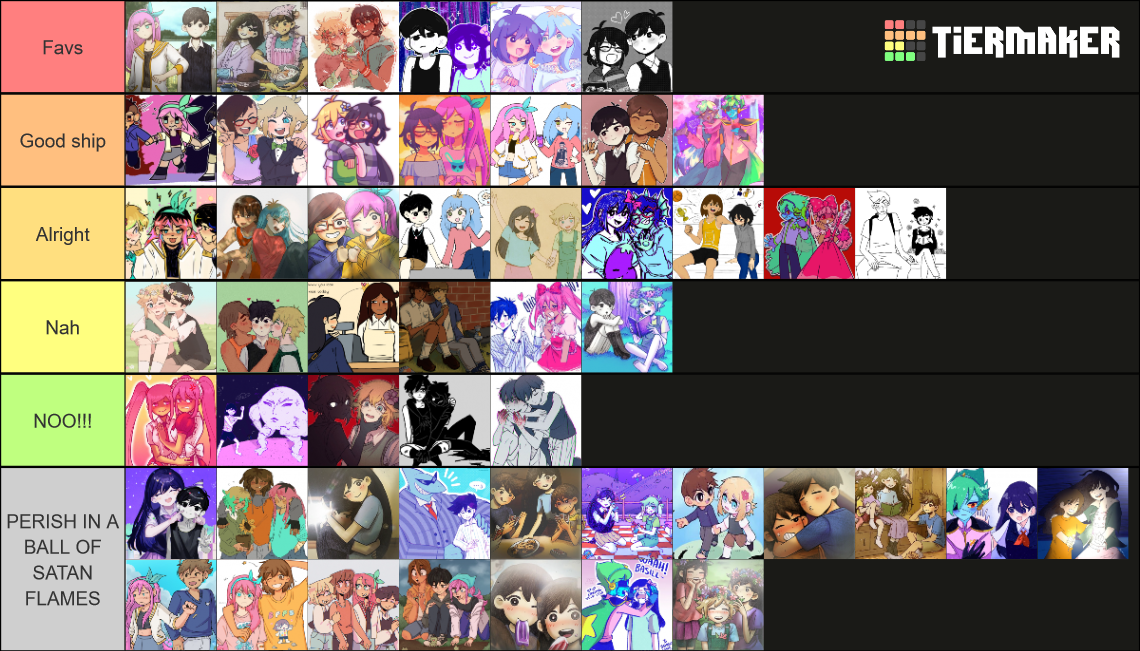 OMORI ship ranking Tier List (Community Rankings) - TierMaker
