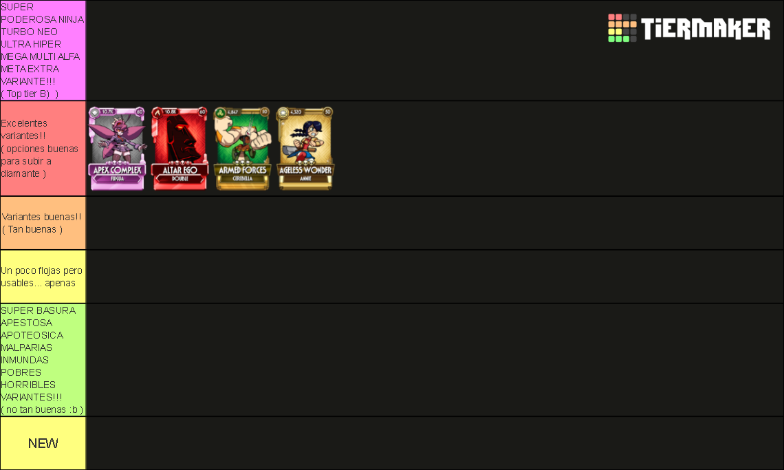Skullgirls Mobile Variants (6.2.0) UPDATED! Tier List (Community ...
