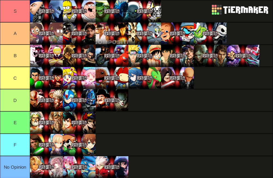 Death Battle S10 Ballot & S11 Tournament of Champions Tier List ...