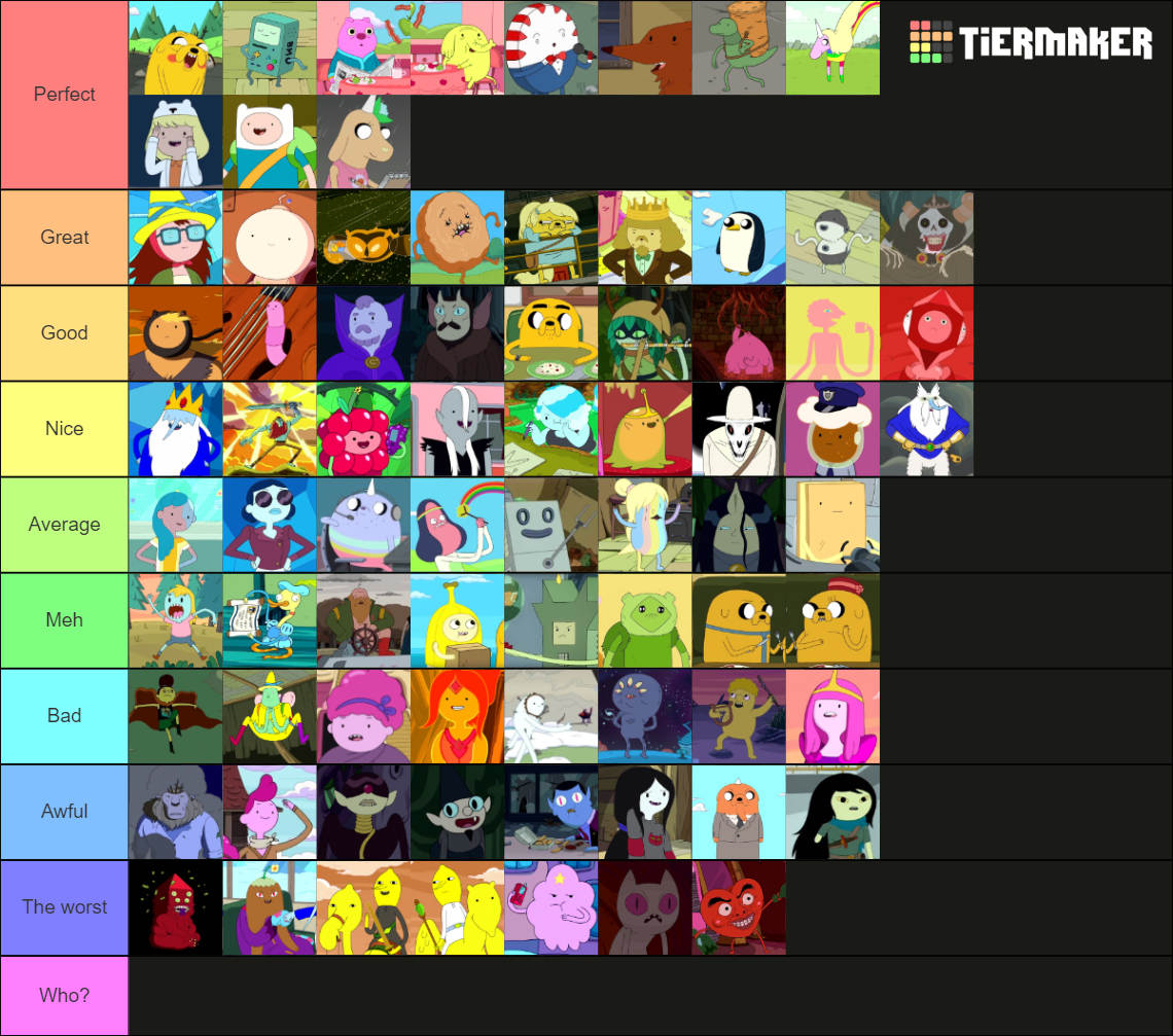 Adventure Time Characters (Major and recurring) Tier List (Community ...