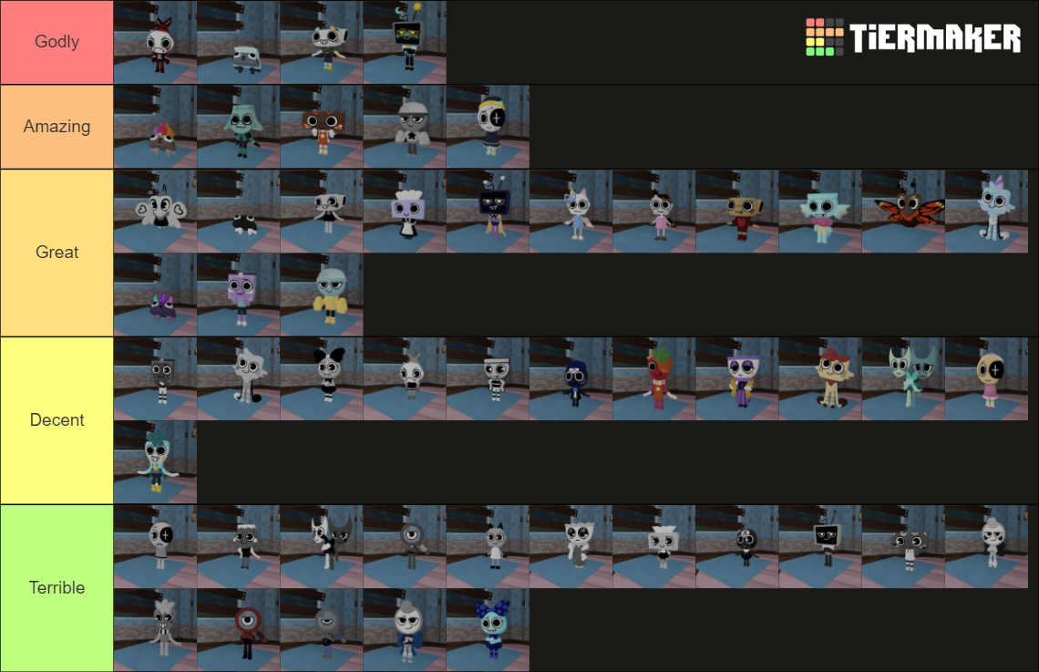 Dandy’s World Skins (5/23/25) Tier List (Community Rankings) - TierMaker