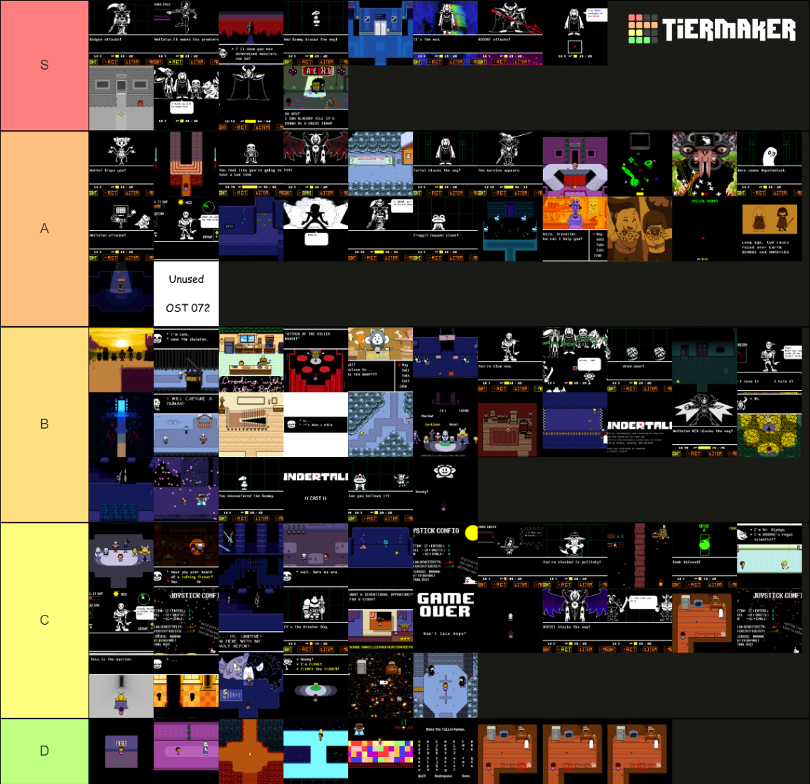 Undertale Soundtrack Tier List (Community Rankings) - TierMaker