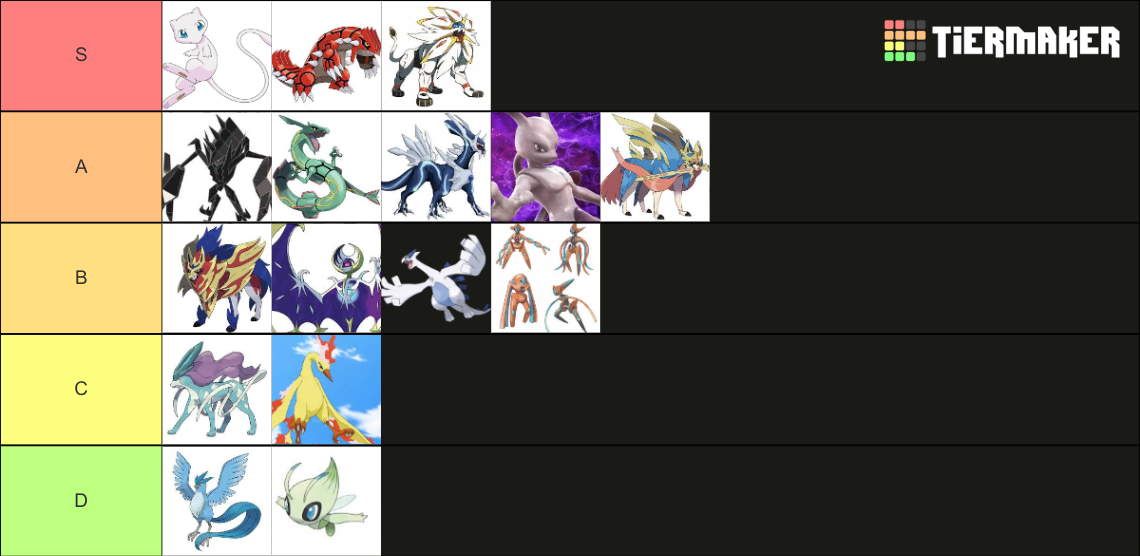 Best Legendary Pokemon Tier List (Community Rankings) - TierMaker