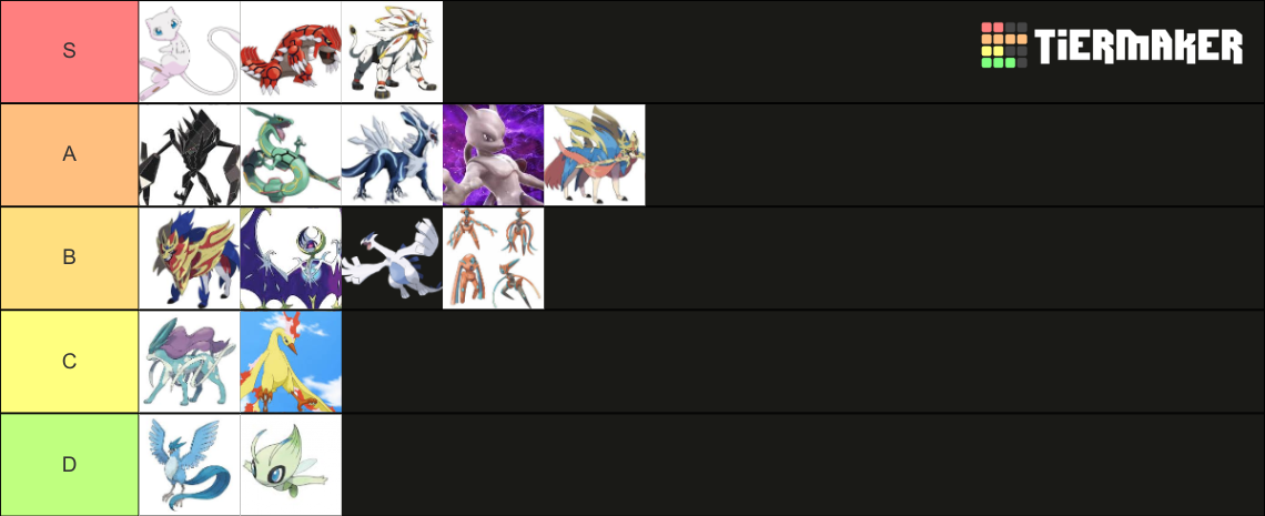 Best Legendary Pokemon Tier List (Community Rankings) - TierMaker