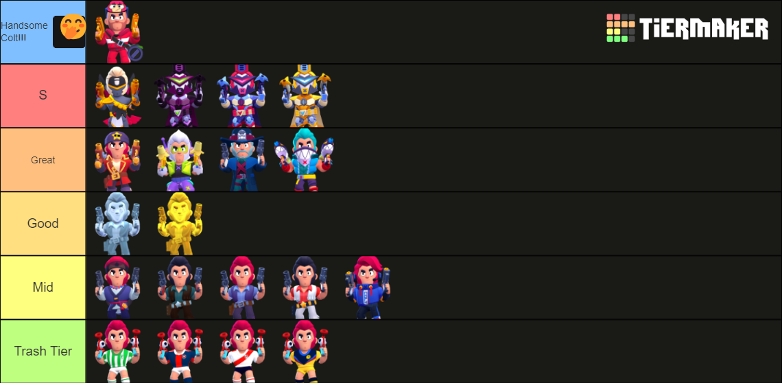 Colt all skins Tier List (Community Rankings) - TierMaker