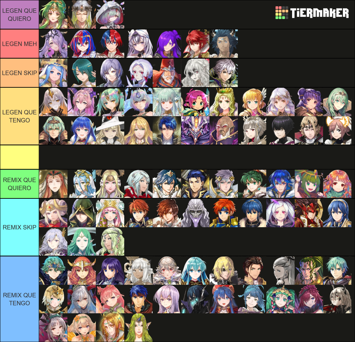 FEH Mythic and Legendary Heroes Tier List (Community Rankings) - TierMaker
