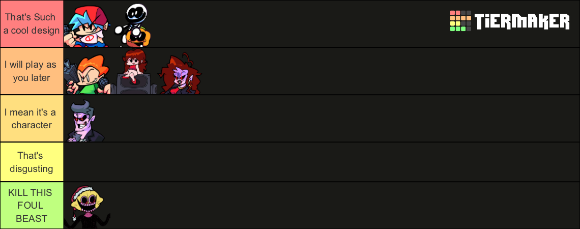 Friday Night Funkin characters Tier List (Community Rankings) - TierMaker