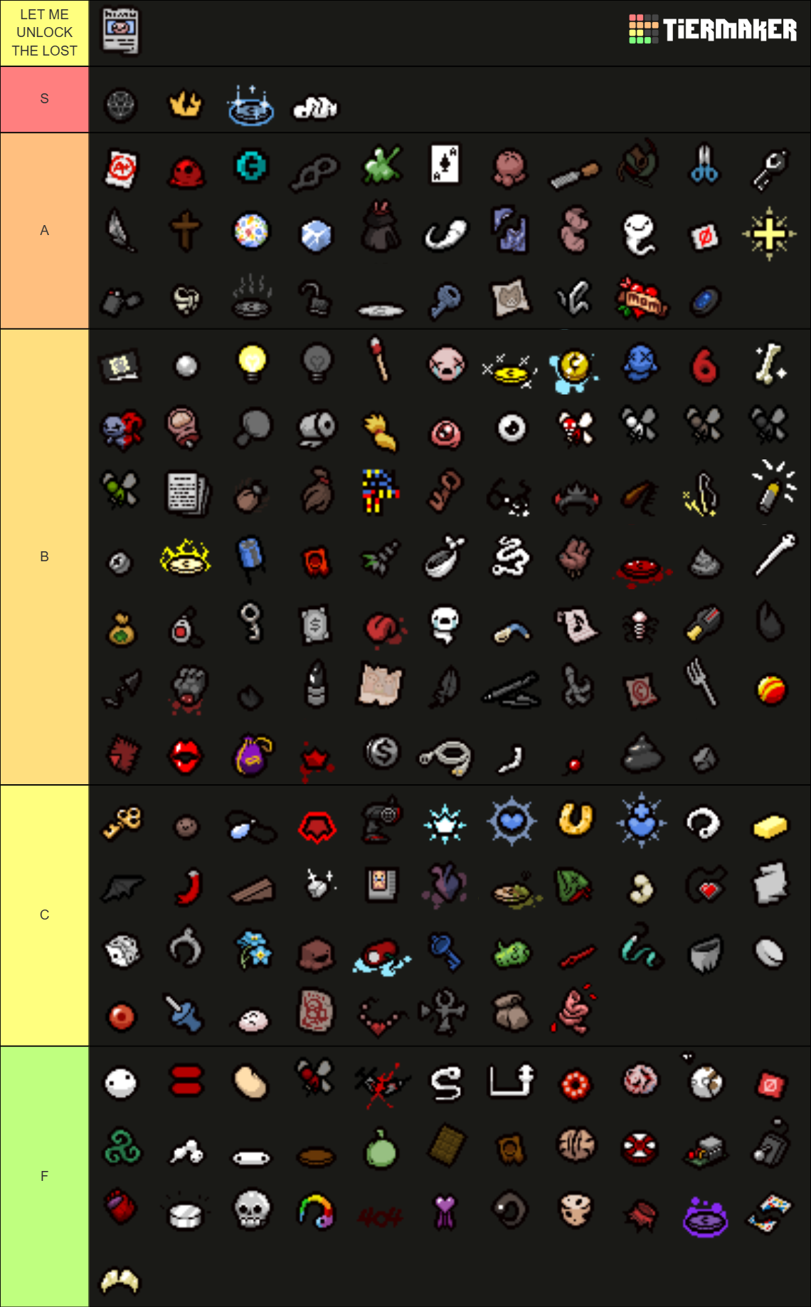The Binding of Isaac: Repentance | All the trinkets Tier List ...
