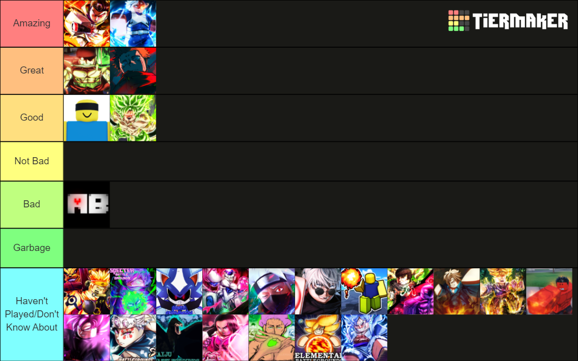 Roblox Battlegrounds Games Tier List (Community Rankings) - TierMaker