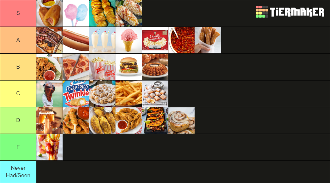 State Fair Food Tier List (Community Rankings) - TierMaker
