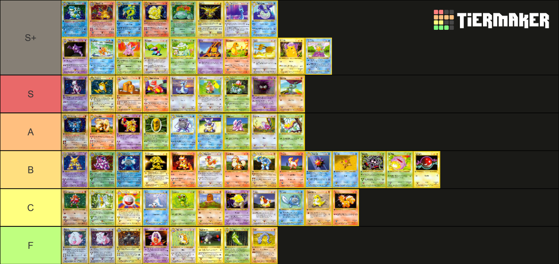 1999 Pokemon Base Set Tier List (Community Rankings) - TierMaker