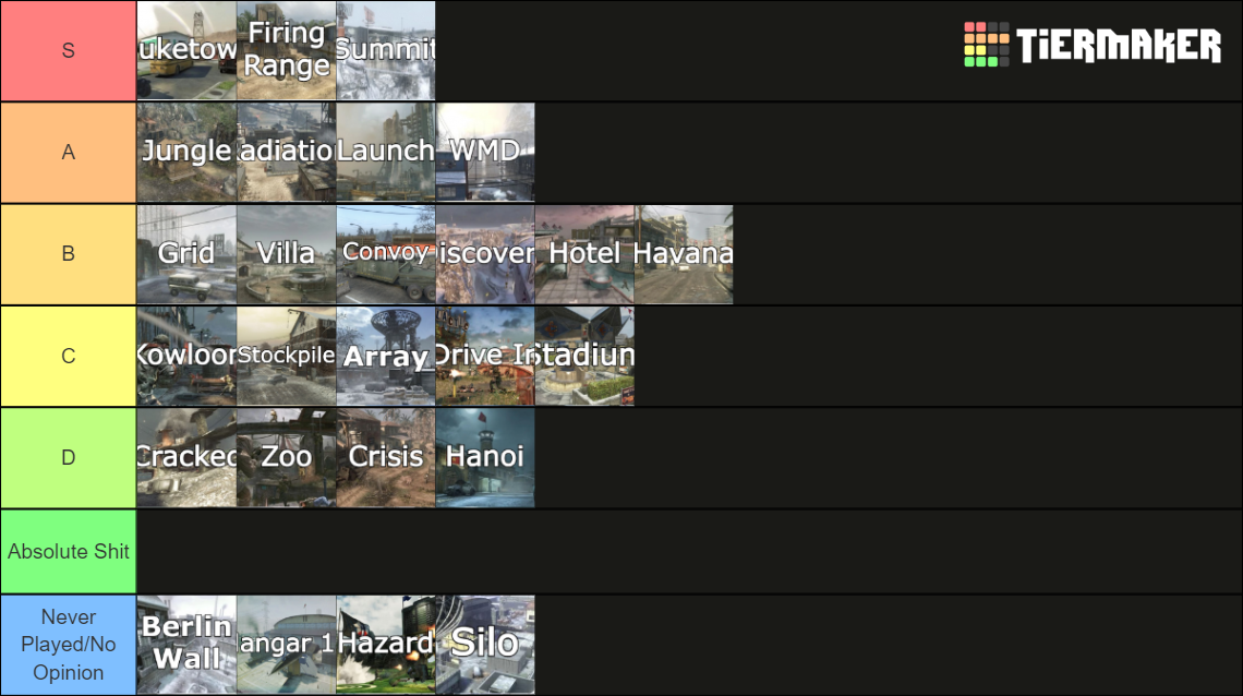 Black Ops 1 Multiplayer Maps w/DLC Tier List (Community Rankings ...