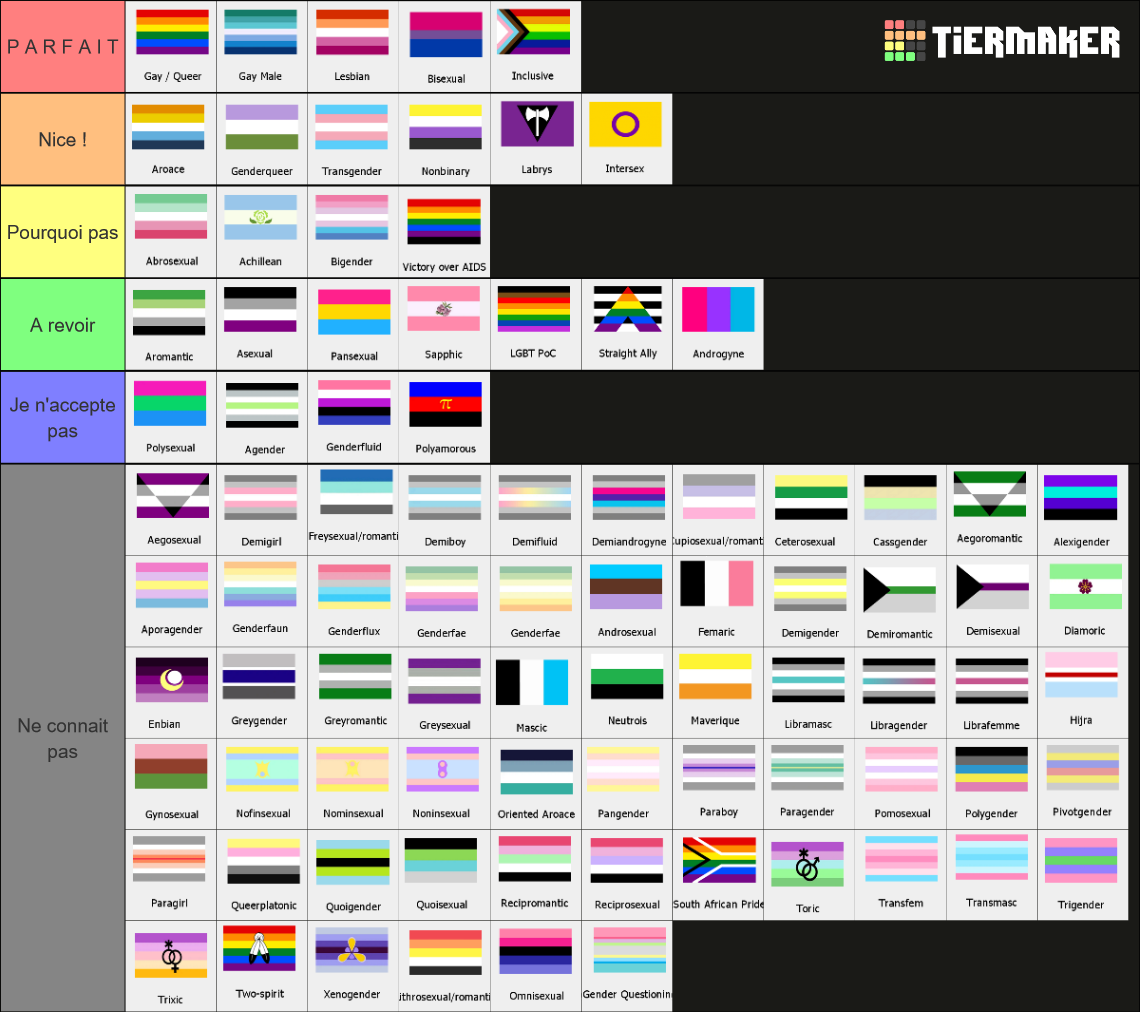 Ultimate Pride Flag Collection (with names) Tier List (Community ...