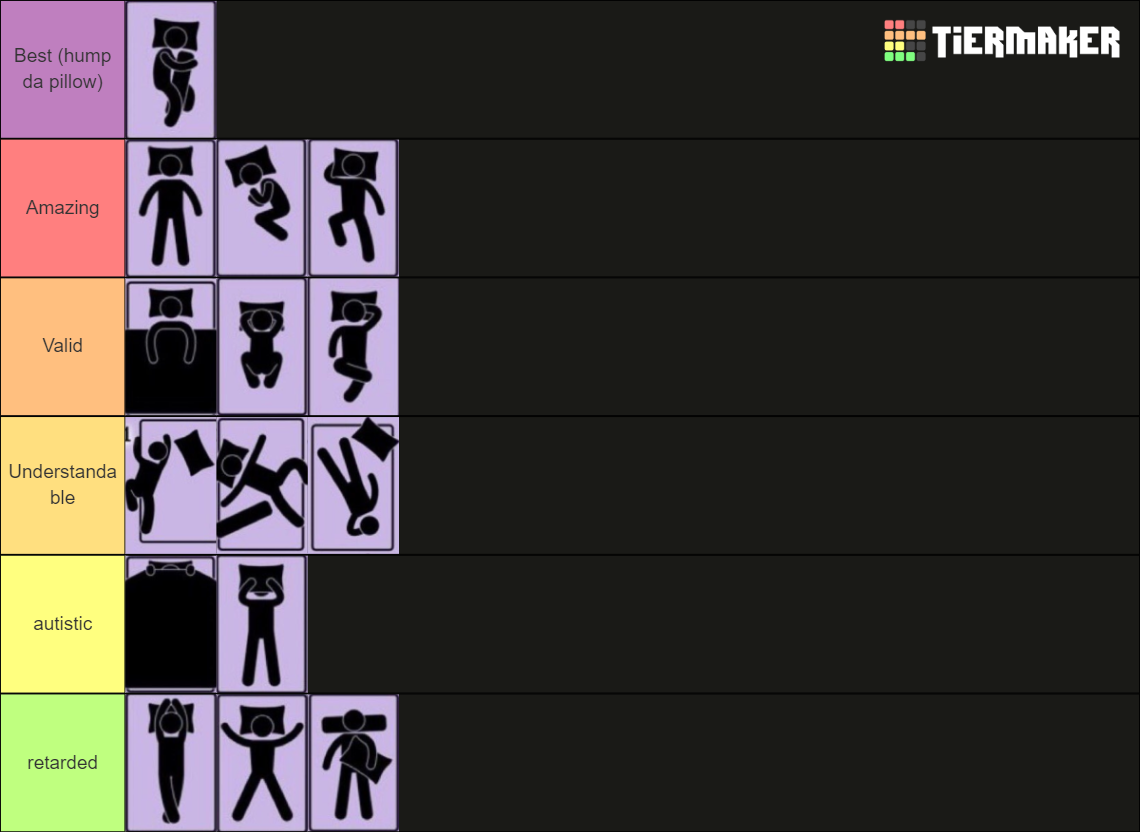 Sleeping positions Rank Tier List (Community Rankings) - TierMaker
