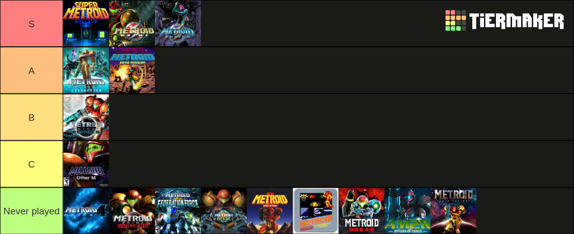 All Metroid Games (Updated 2021) Tier List (Community Rankings) - TierMaker