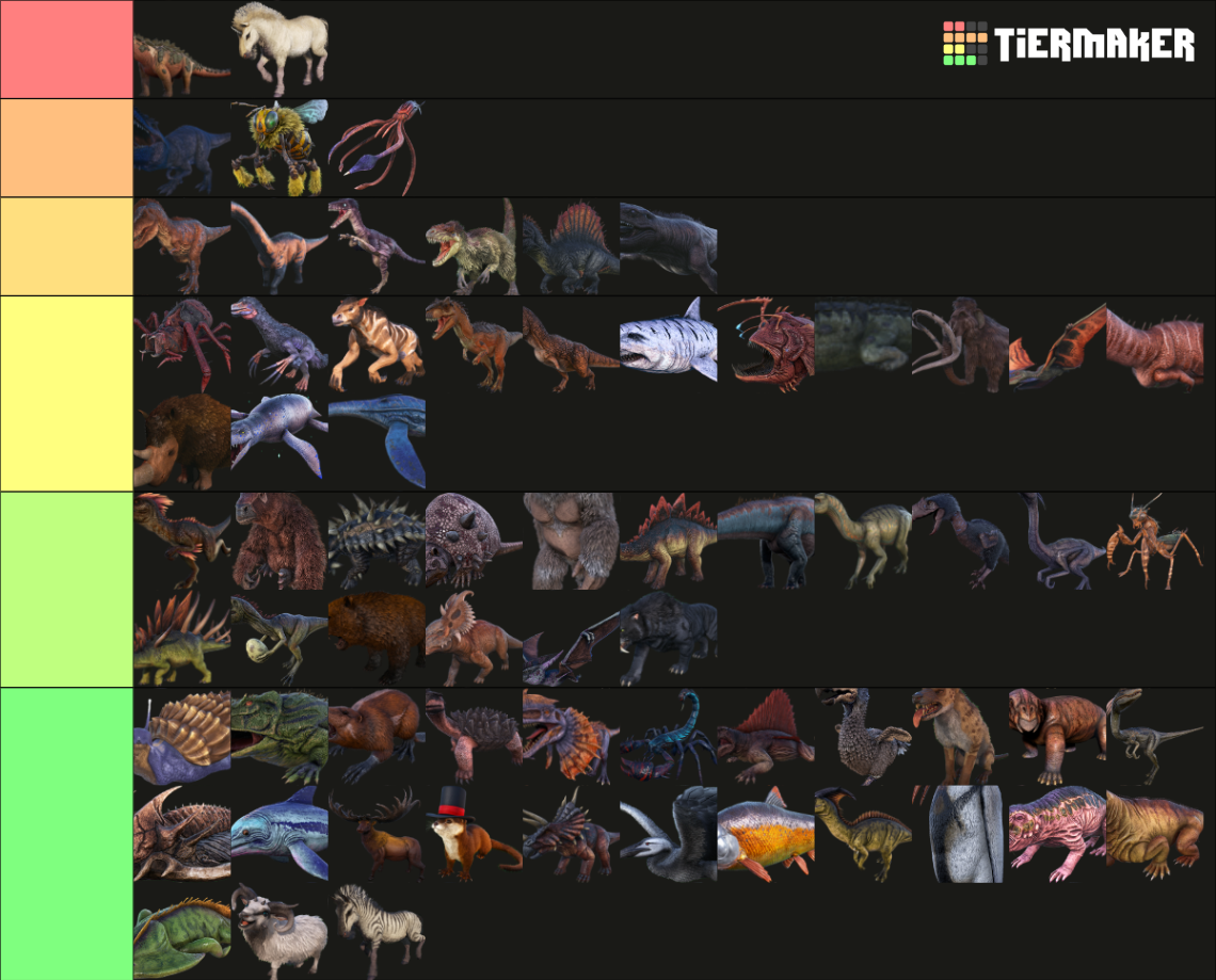 Ark Creatures tl ark animal Tier List (Community Rankings) - TierMaker