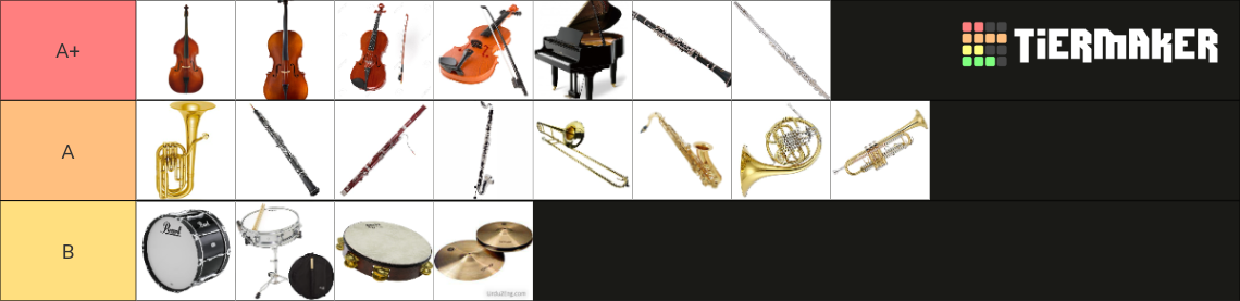 Instruments Tier List (Community Rankings) - TierMaker