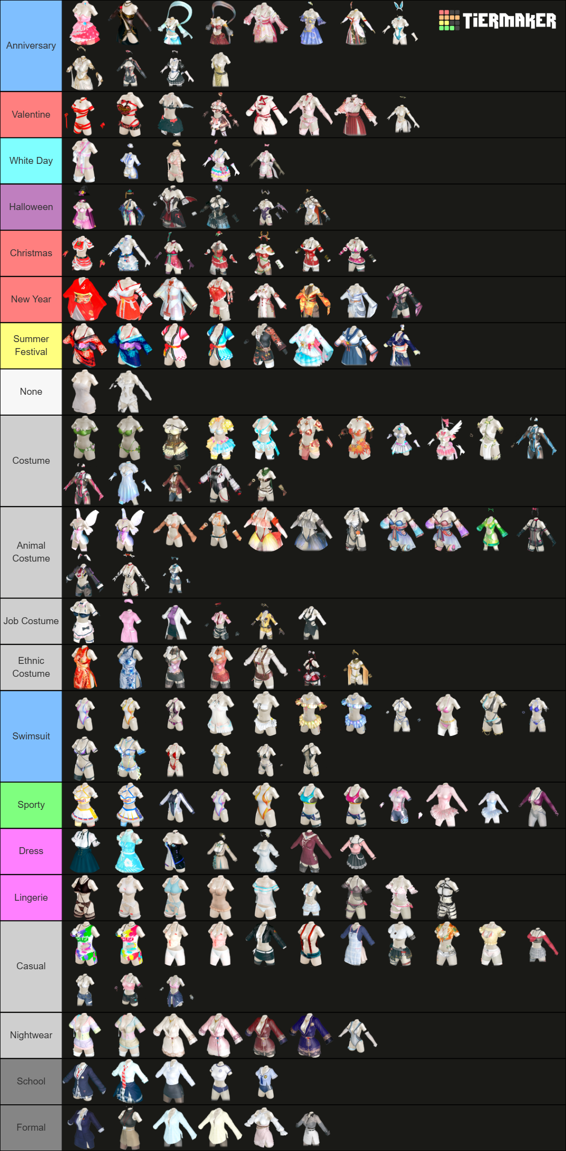 Suits [DOAXVV/Dead Or Alive Xtreme Venus Vacation] Tier List (Community ...