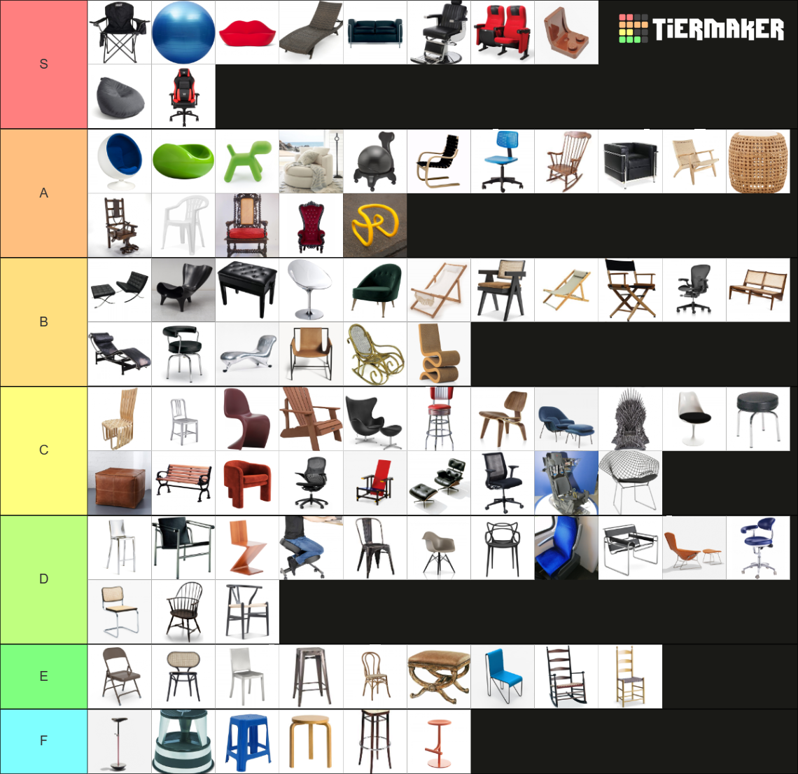 Chair Tier List (Community Rankings) - TierMaker