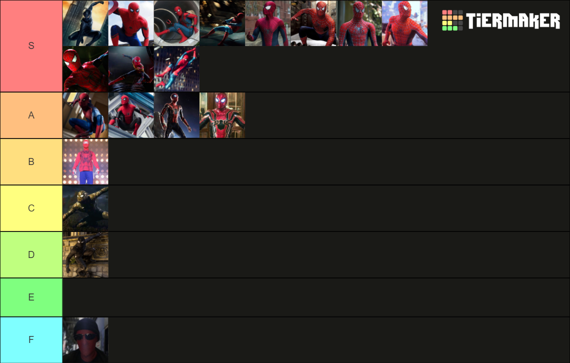 Spider-Man ALL Live-Action Movie Suits Tier List (Community Rankings ...