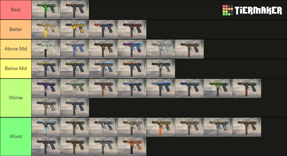 Counter-Strike 2 (CS2): All Tec-9 Skins (Feb 2024) Tier List (Community ...
