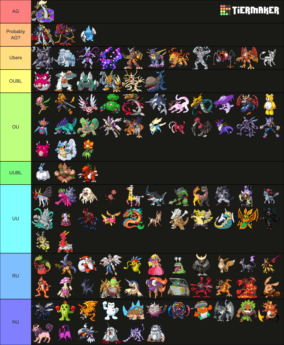 Pokemon Infinity 3.0 Tier List (Community Rankings) - TierMaker