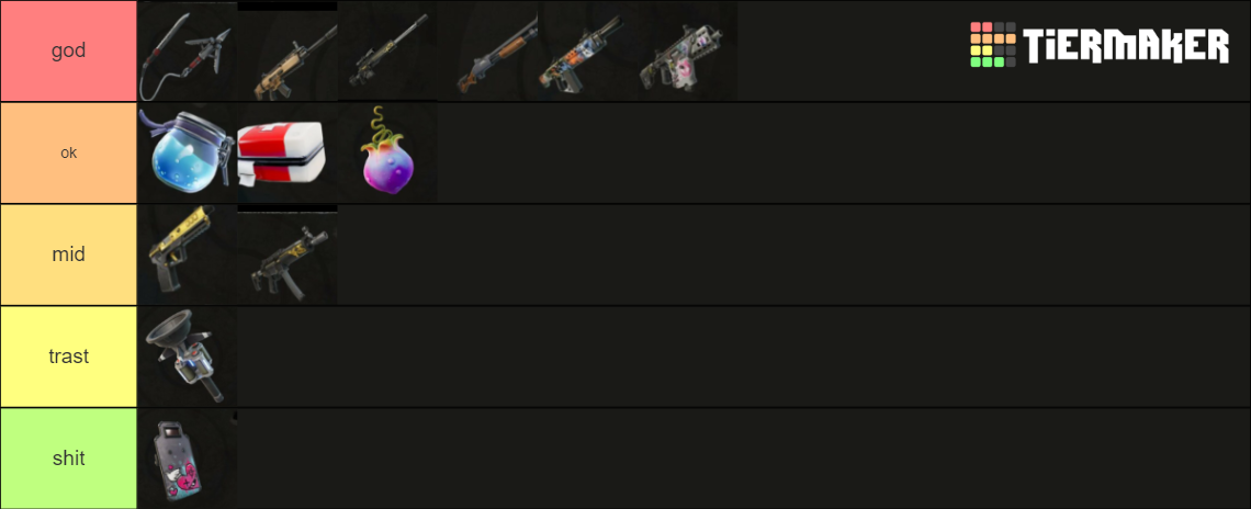 Fortnite items season 5 chapter 1 Tier List (Community Rankings ...