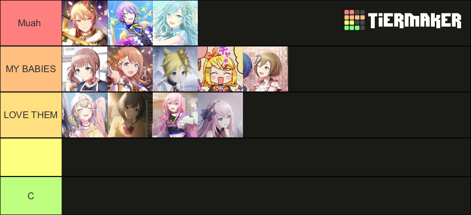 pjsk characters (including unit vs!) Tier List (Community Rankings) - TierMaker