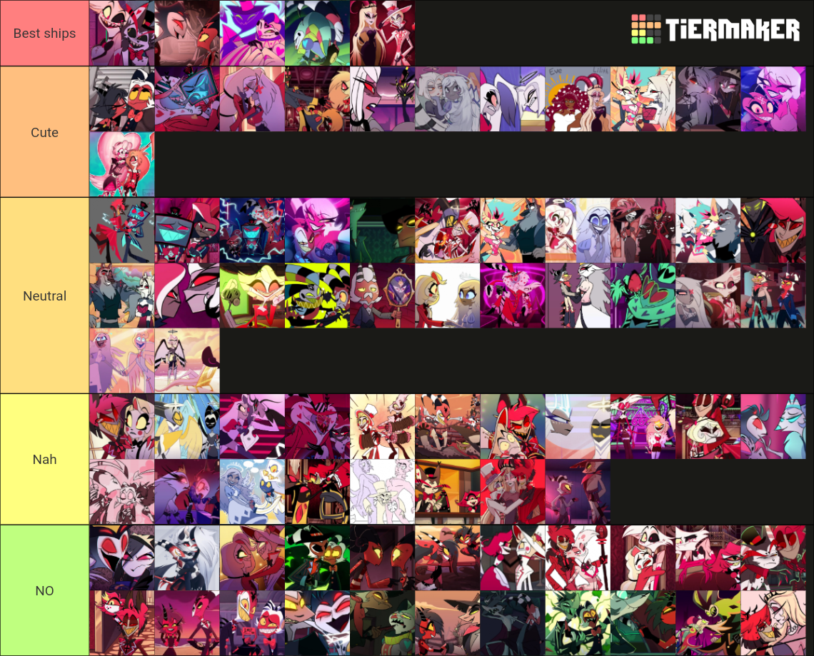 Hazbin Hotel + Helluva Boss Ships Tier List (Community Rankings ...