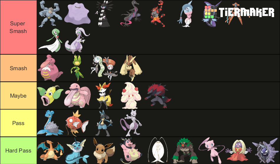 Smash or Pass: Hottest Pokemon Tier List (Community Rankings) - TierMaker