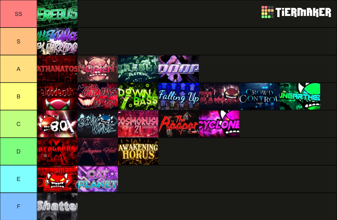 Every Geometry Dash Rated Extreme Demon Tier List (Community Rankings ...