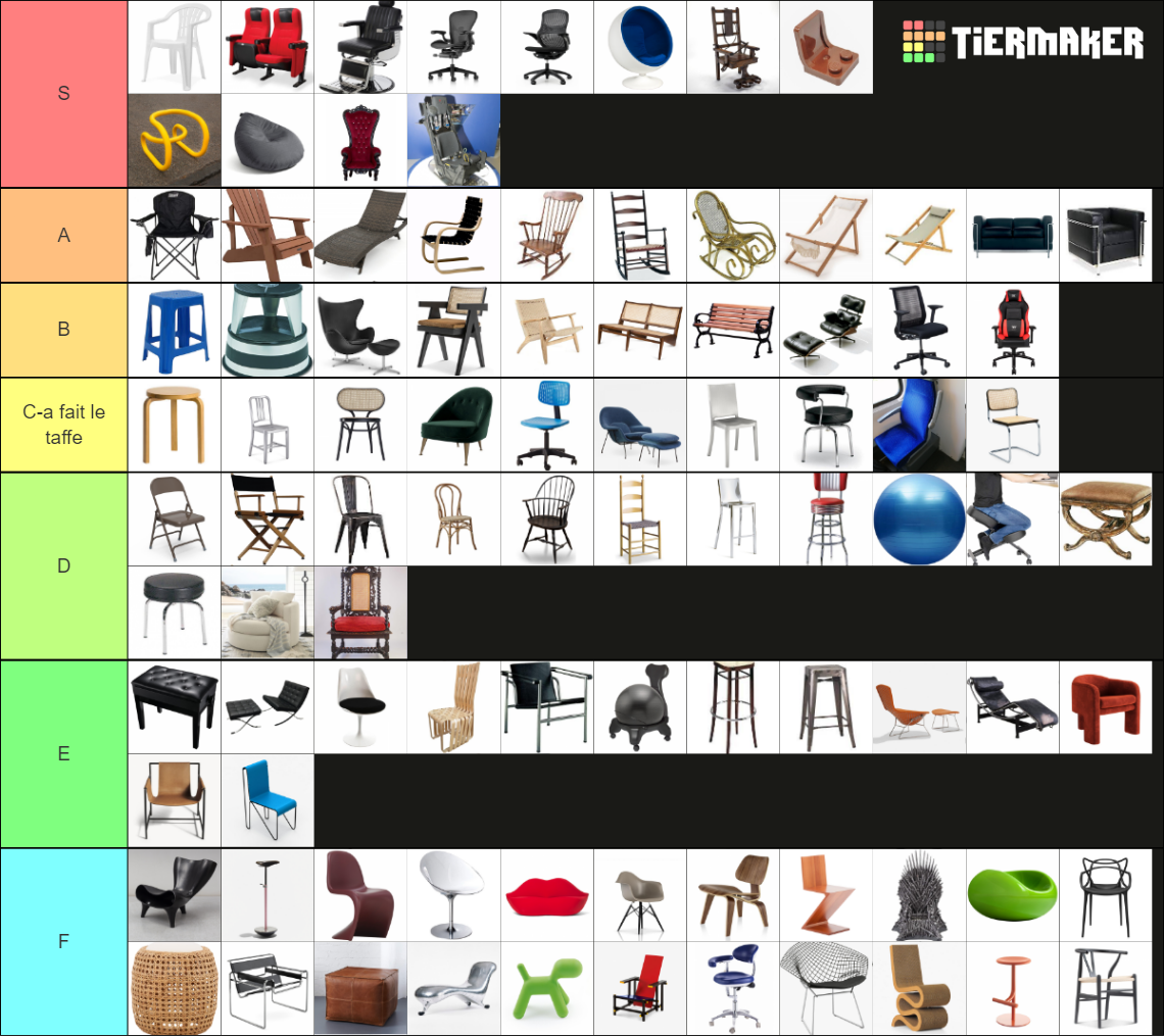 Chair Tier List (Community Rankings) - TierMaker