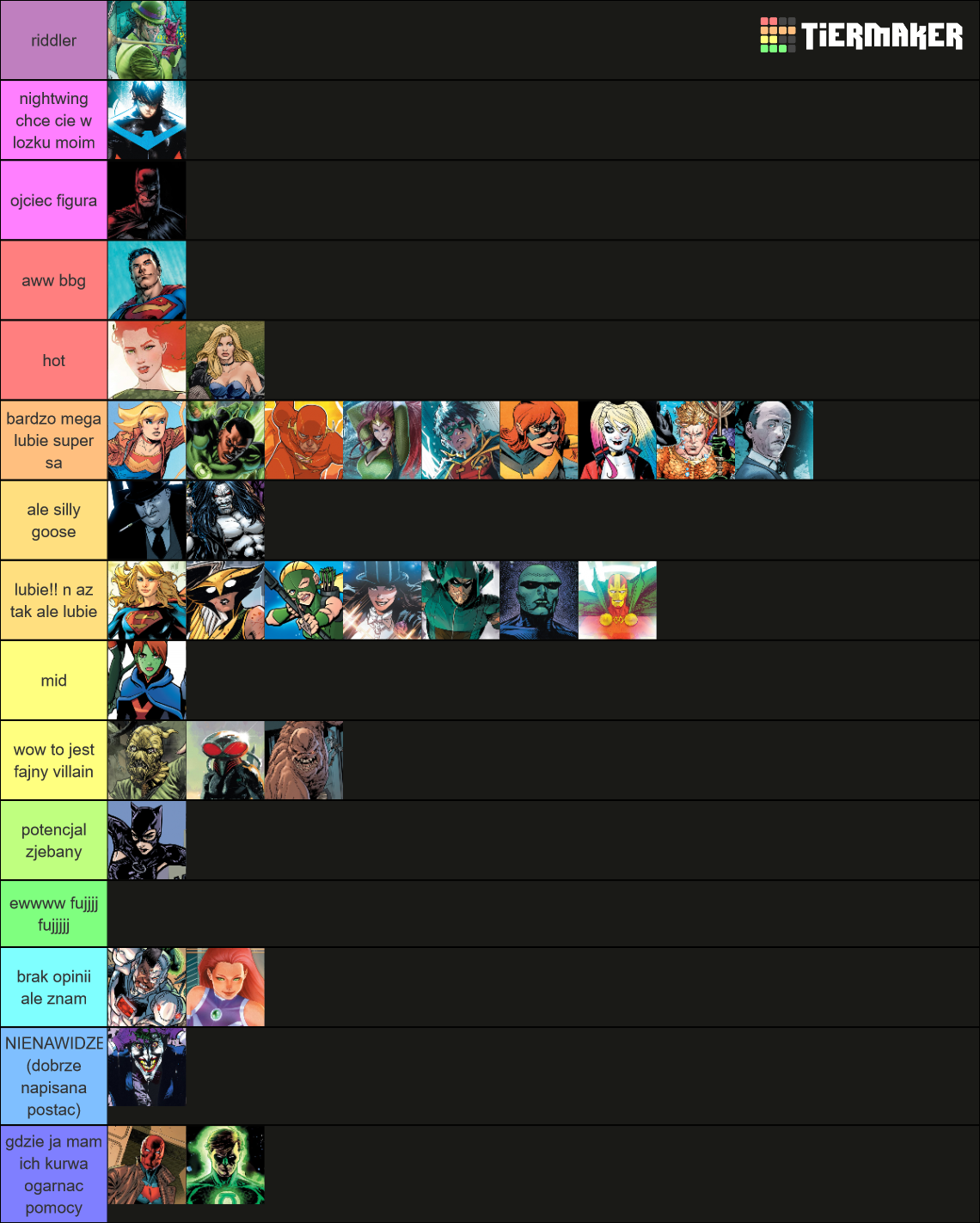 DC Heroes & Villains (UPDATED) Tier List (Community Rankings) - TierMaker
