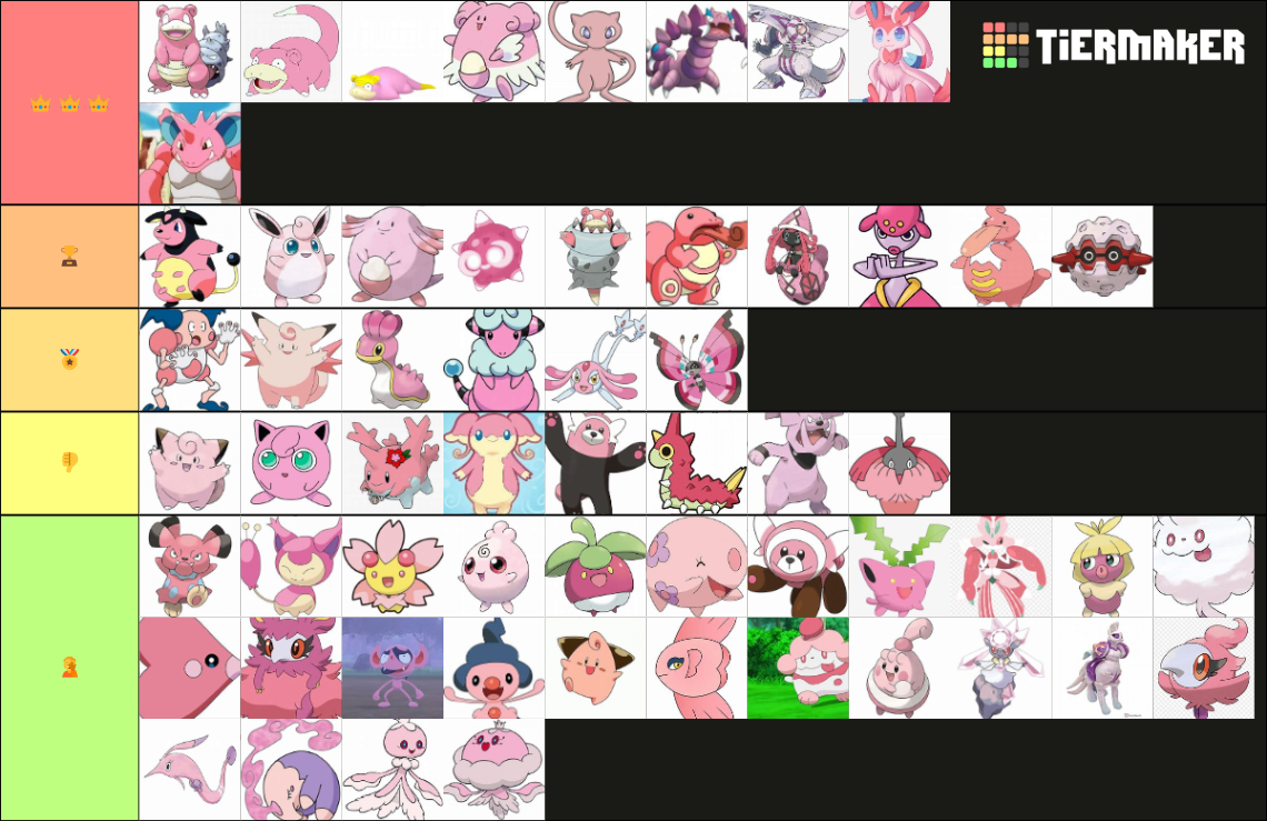 Pink Pokémon Tier List (Community Rankings) - TierMaker