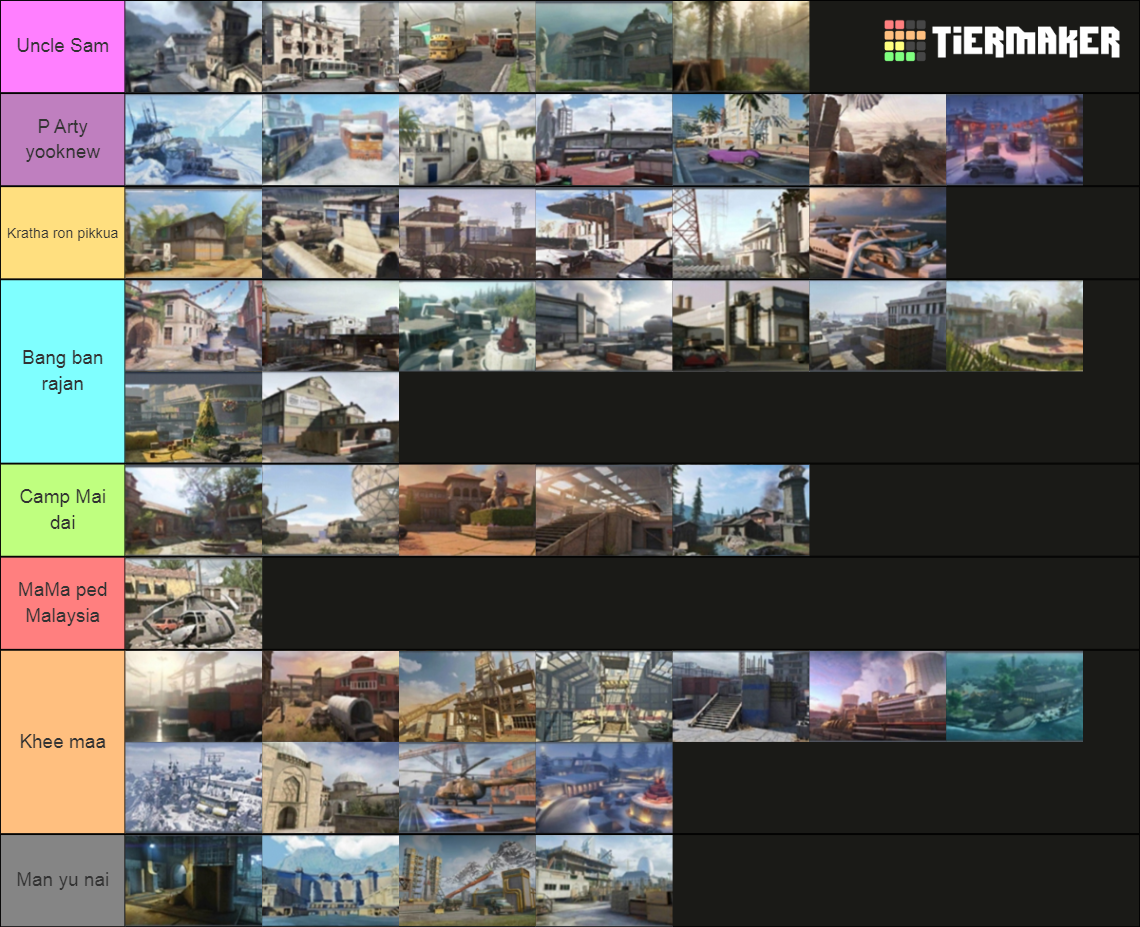 CodM Map Ranking Tier List (Community Rankings) - TierMaker
