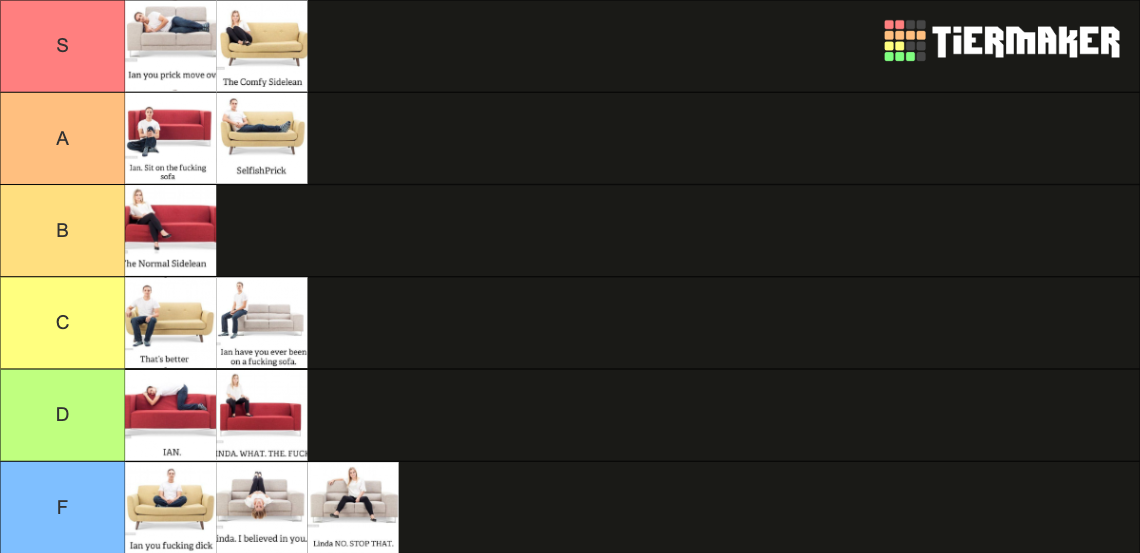 Sitting Positions tier-list Tier List (Community Rankings) - TierMaker