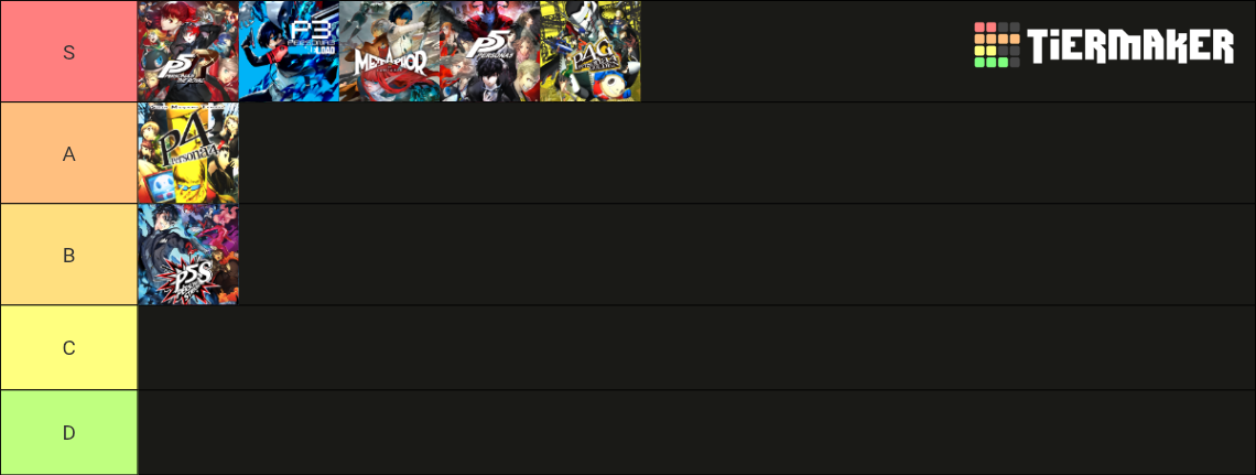 ALL MEGATEN GAMES v3 (2025) Tier List (Community Rankings) - TierMaker