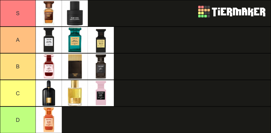 15 Tom Ford Perfumes Tier List (Community Rankings) - TierMaker