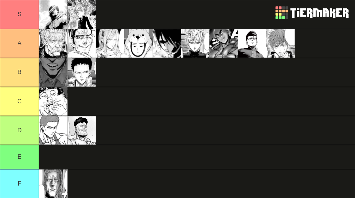 S class One Punch Man Tier List (Community Rankings) - TierMaker