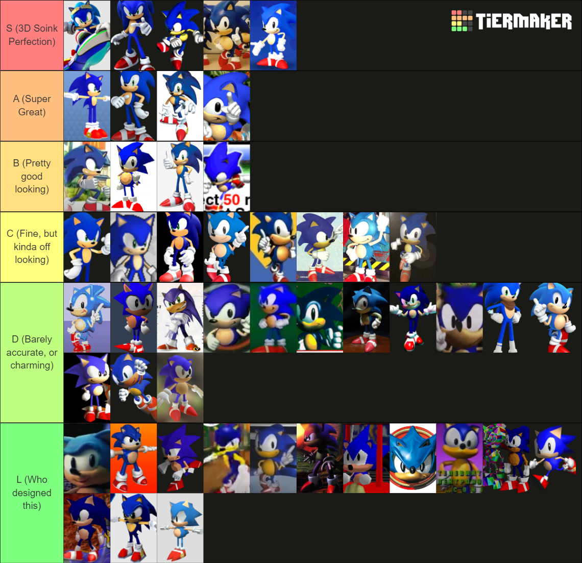Official Sonic Models Tier List (Community Rankings) - TierMaker