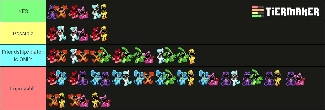 Smiling Critters Ships! Tier List (Community Rankings) - TierMaker