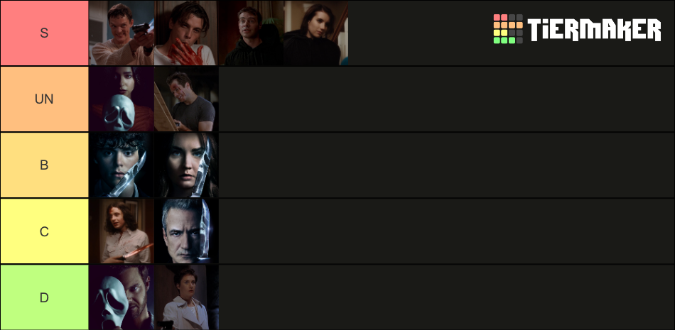 All Ghostface Killers (Scream - Scream VI). Tier List (Community ...