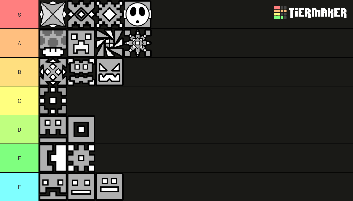 Geometry Dash Cubes Tier List (Community Rankings) - TierMaker
