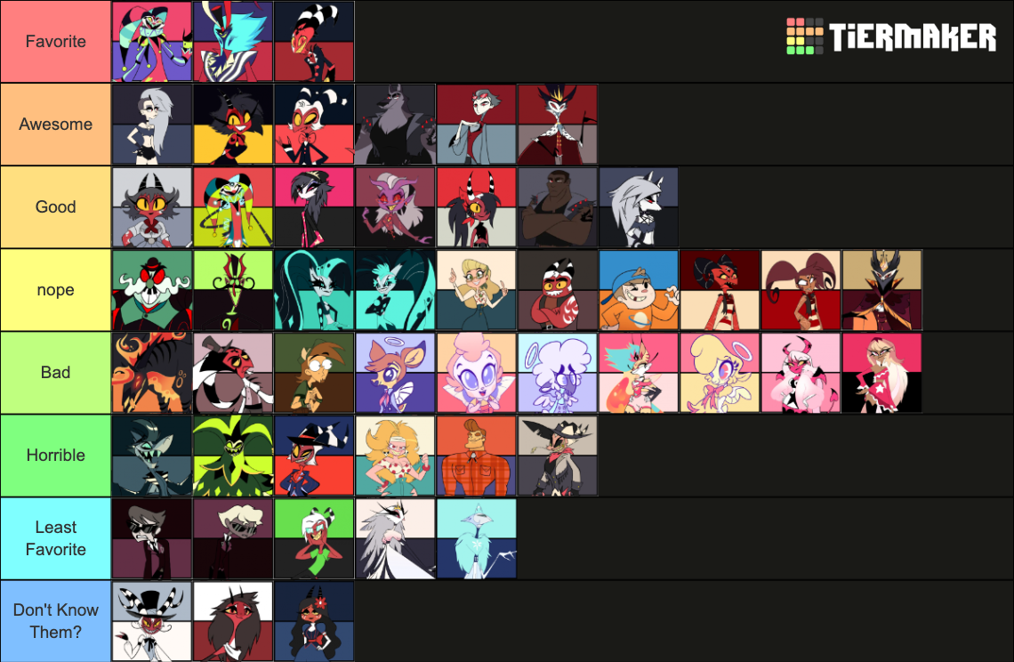 Helluva Boss Characters Tier List (Community Rankings) - TierMaker