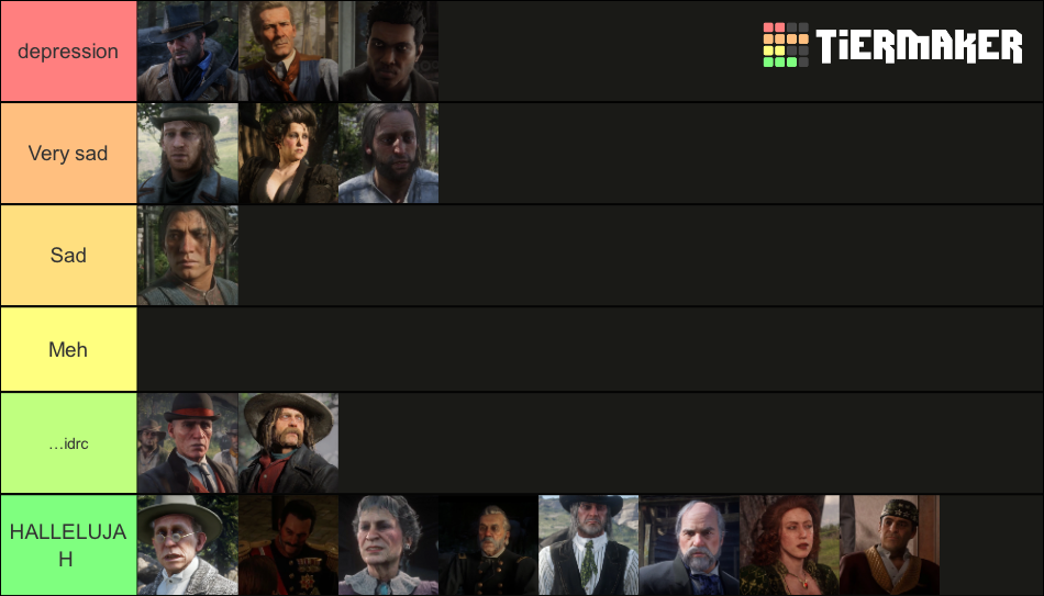 RDR2 Deaths Tier List (Community Rankings) - TierMaker
