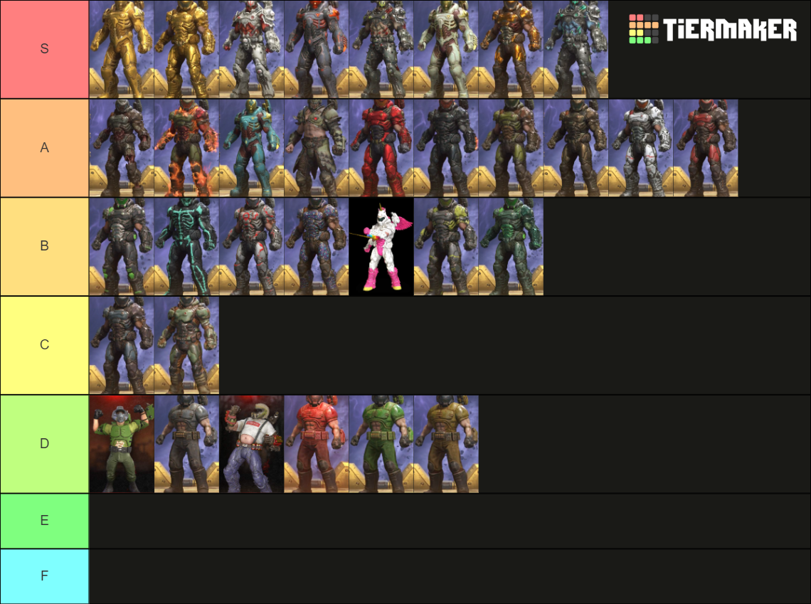 All Skins In Doom Eternal Tier List (Community Rankings) - TierMaker