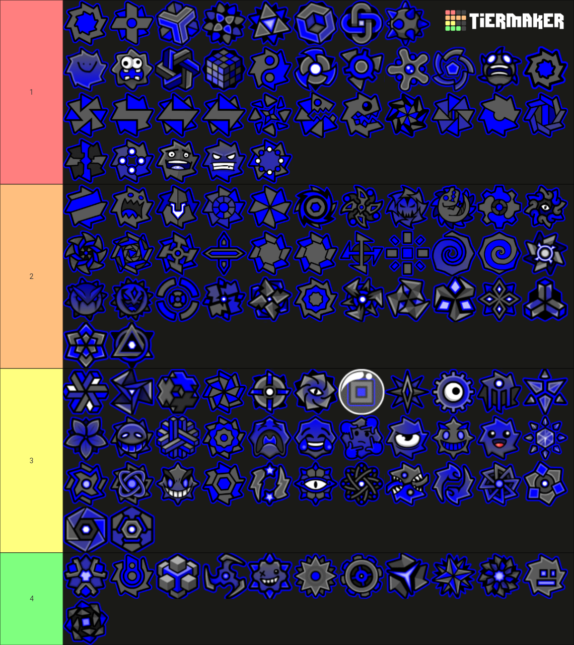 Geometry Dash Ball Icons (2.2 Included) Maker Tier List (Community ...